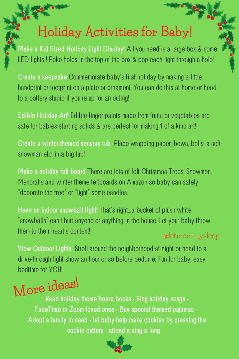 12 Holiday Activities to Do with Baby Let Mommy Sleep Blog
