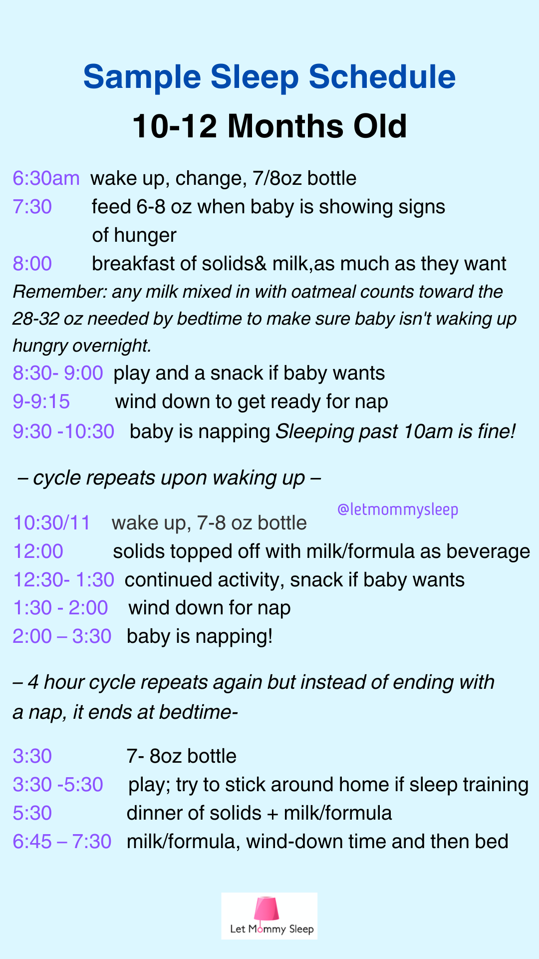All the Infant Sleep Schedules in One Place - Let Mommy Sleep Blog